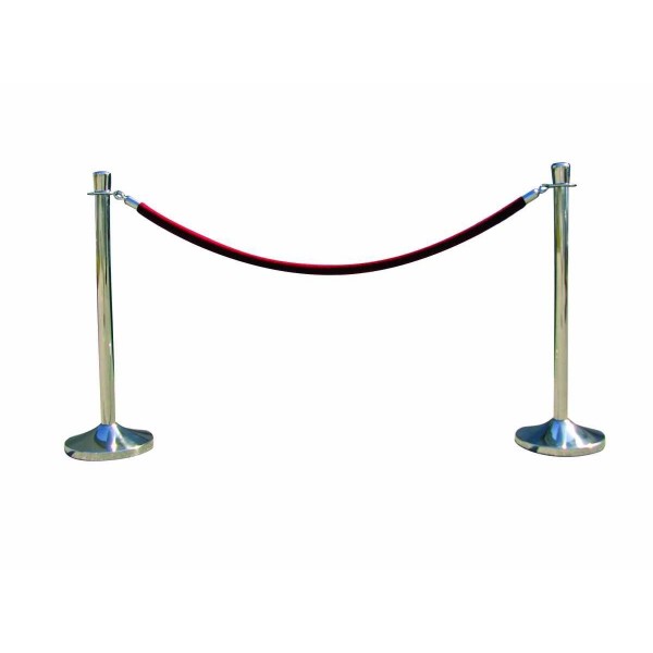 Potelets, Guidage et sécurité - Barrière Café-Potelets chromé à cordon ...