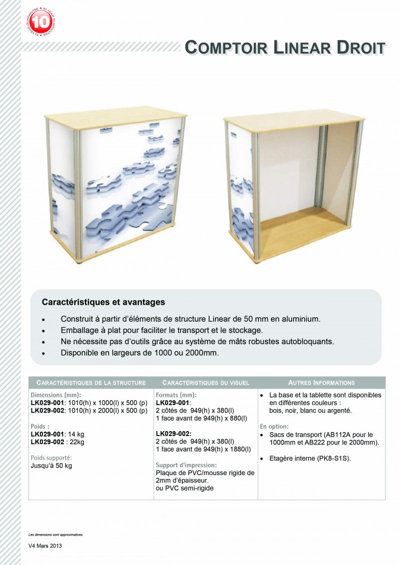 Comptoirs-Comptoir panneau PVC - Solutions Tech Prod - matériel ...