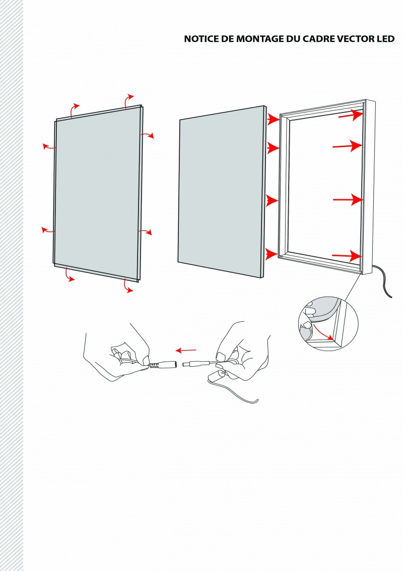 Enseignes lumineuses Led - Transportables-Cadre Mural 30 mm LED ...